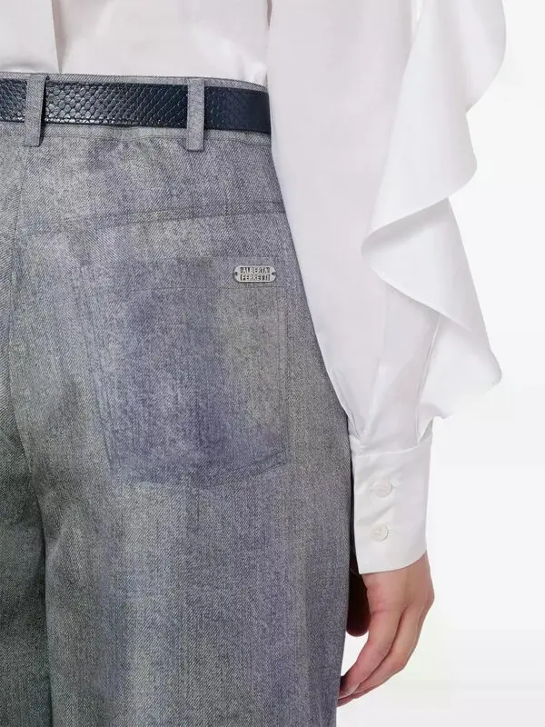 Alberta Ferretti Silk Palazzo Pants