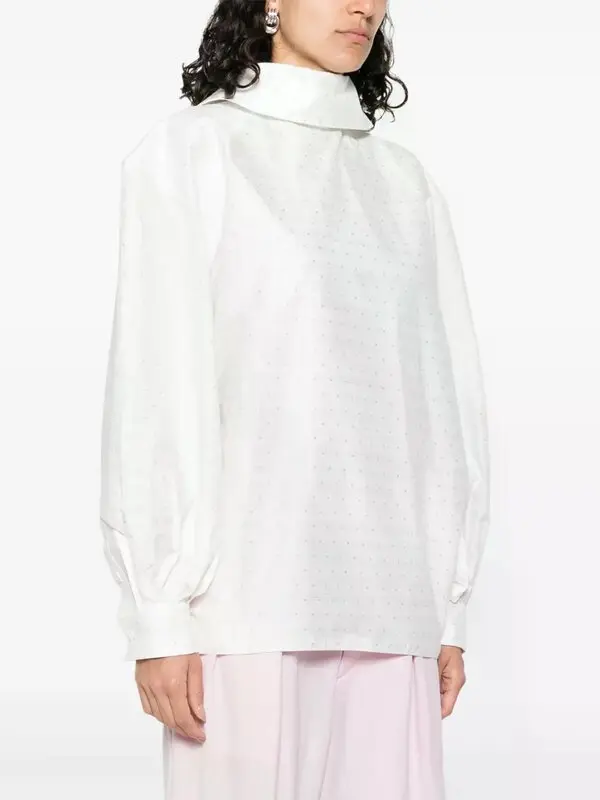 Marni Cotton Blouse With Puff Sleeves
