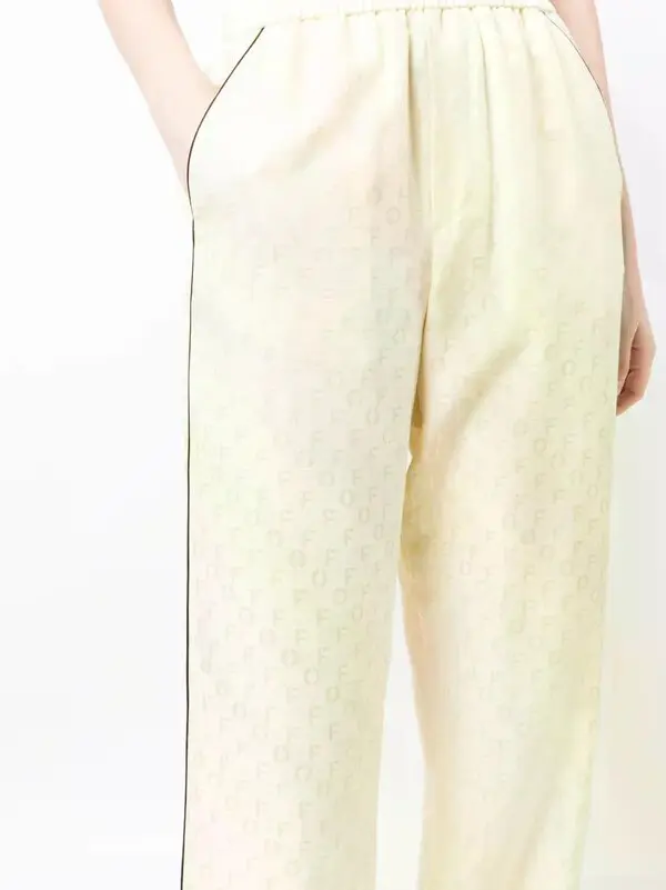 Off-White Logo-jacquard Elasticated Trousers