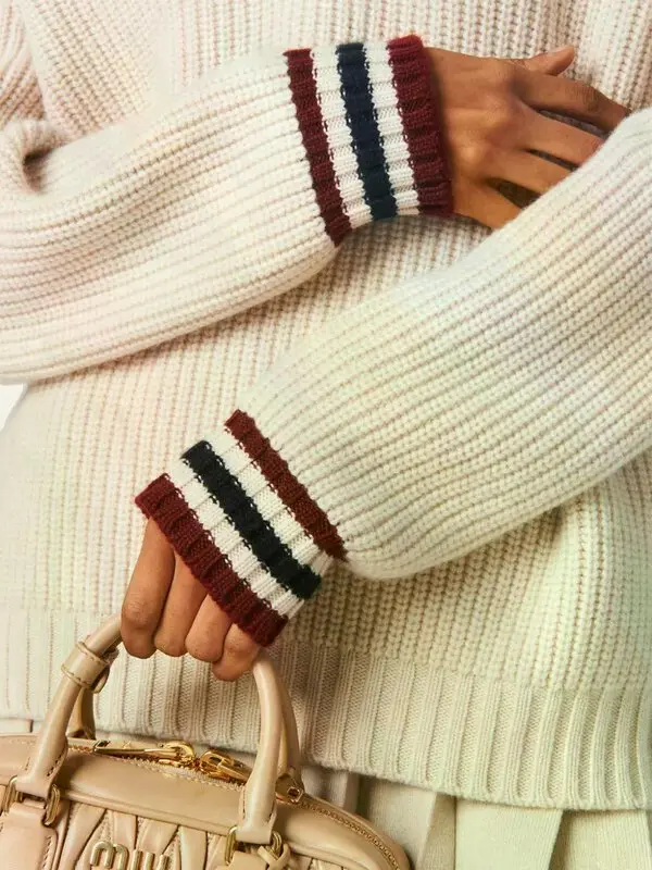 Miu Miu Stripe-trim Cashmere Jumper