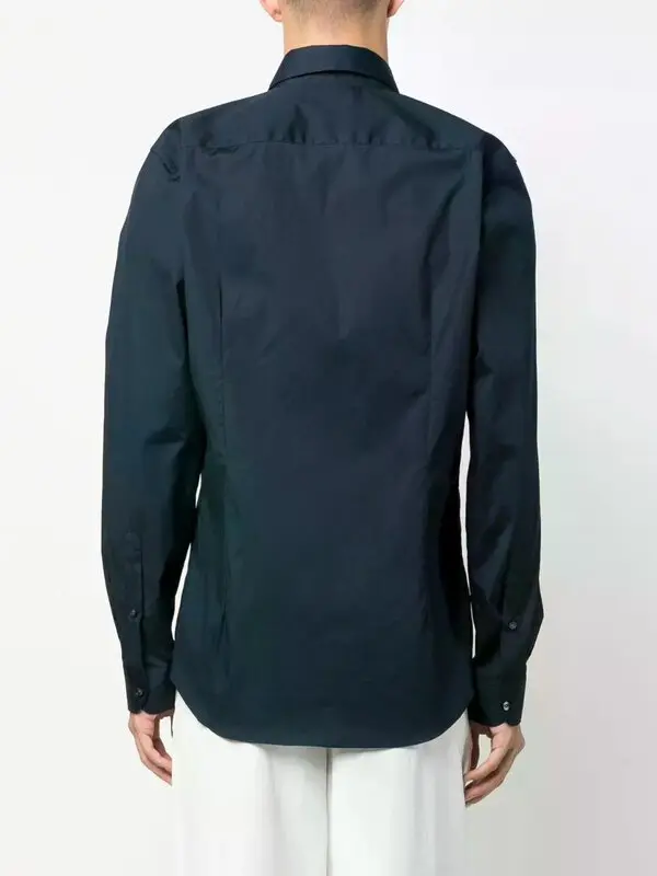 FAY Spread-collar Button-up Shirt - Blue