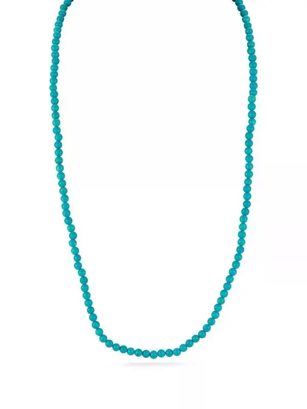 Mateo 14k Yellow Gold Beaded Turquoise Necklace - Blue