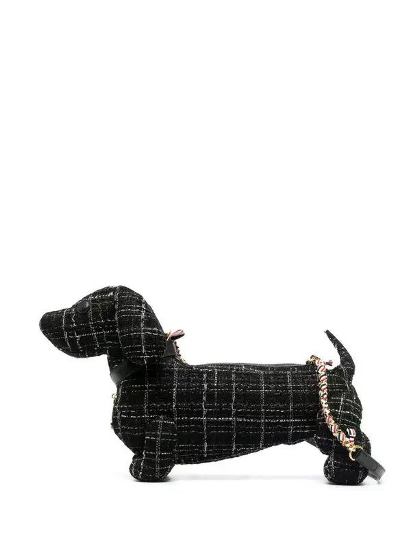 Thom Browne Mini Hector Tweed Bag - Black