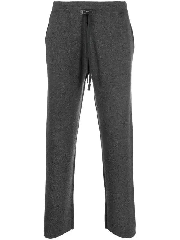 Fendi Mélange-effect Cashmere Track Pants - Grey