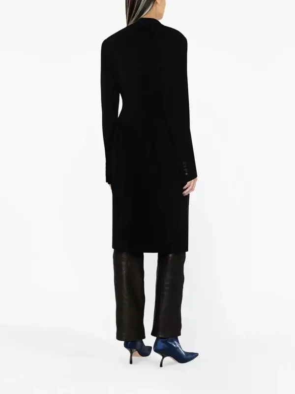 Stella McCartney Double-breasted Wool Coat - Black