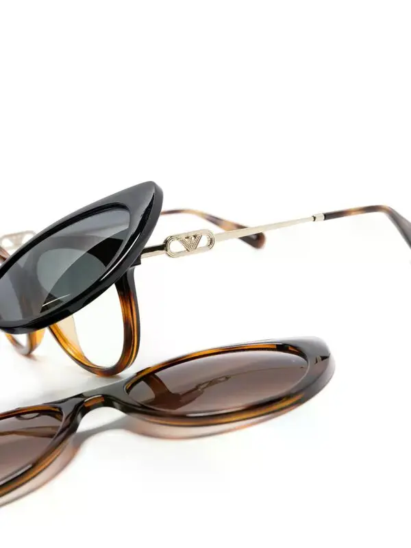 Emporio Armani Interchangeable-lens Cat-eye Glasses
