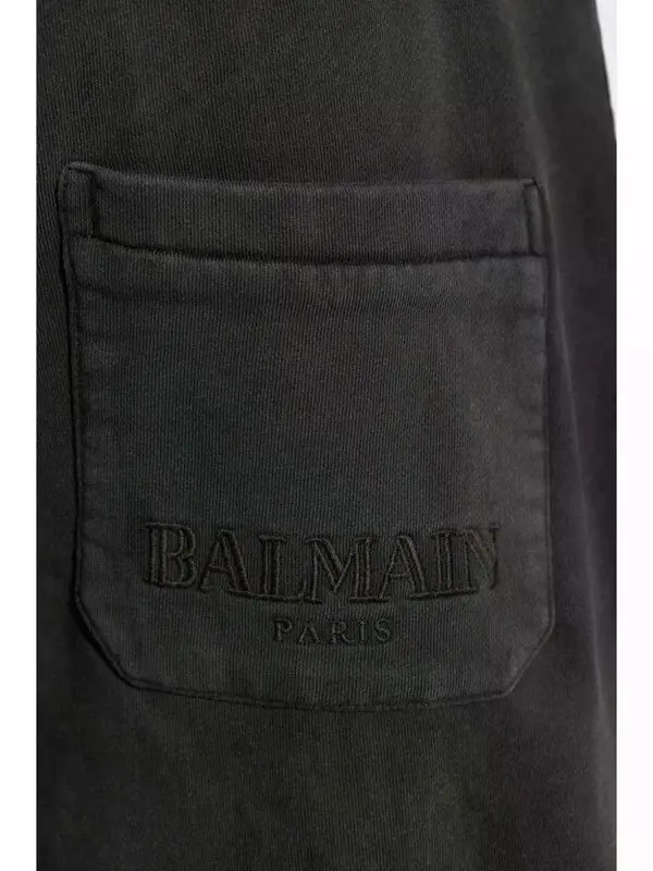 Balmain Logo-embroidered Track Shorts