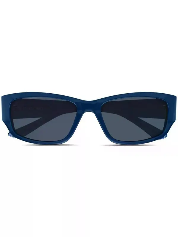 Balenciaga Rectangle-frame Sunglasses - Blue