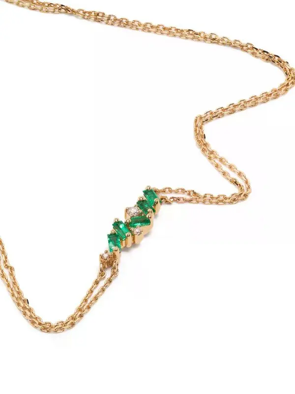 SUZANNE KALAN 18kt Yellow Willow Emerald Bracelet