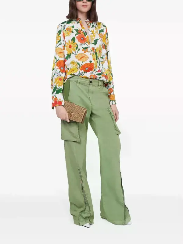 Stella McCartney Lady Garden-print Collarless Shirt