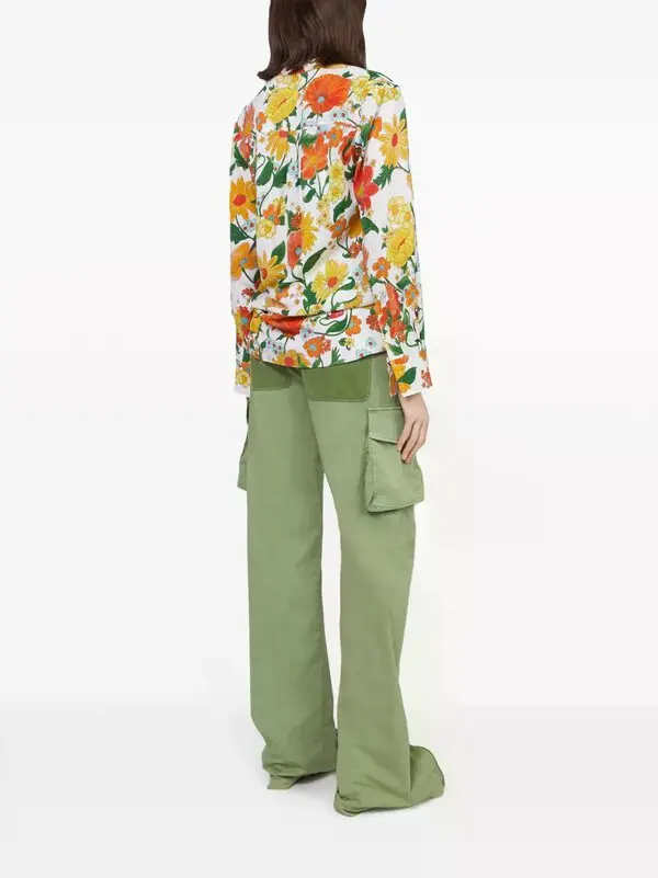 Stella McCartney Lady Garden-print Collarless Shirt