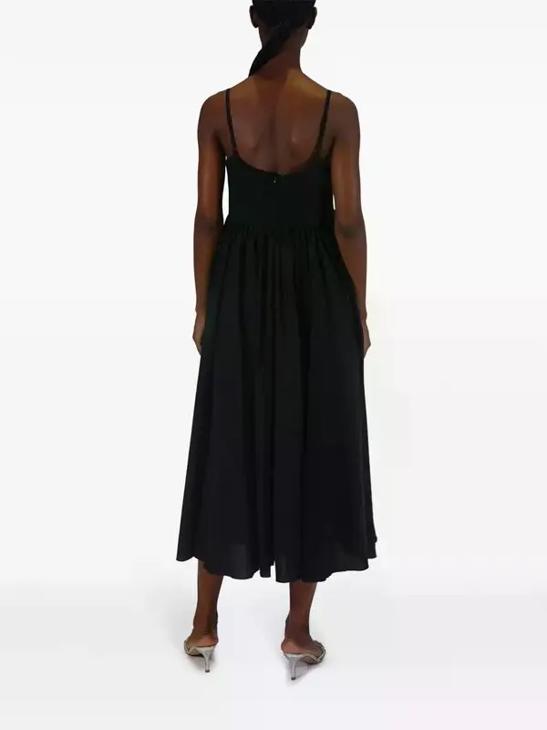 Azeeza Rachel Poplin Midi Dress - Black