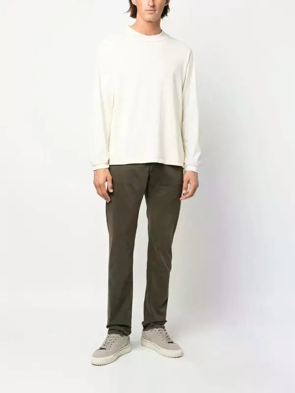 Jacob Cohen Straight-leg Trousers With Logo Patch - Brown