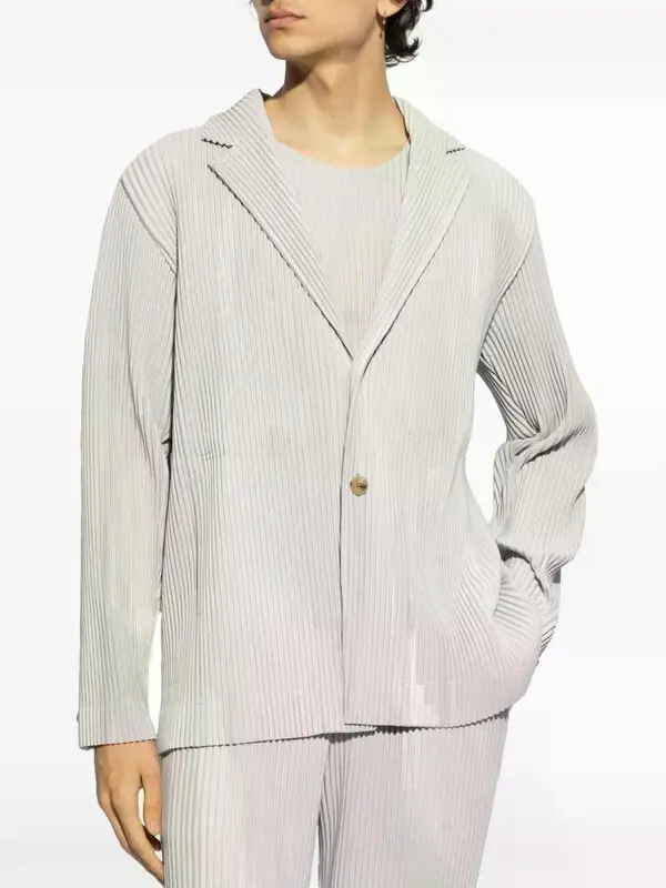 Issey Miyake Plissé-effect Single-breasted Blazer