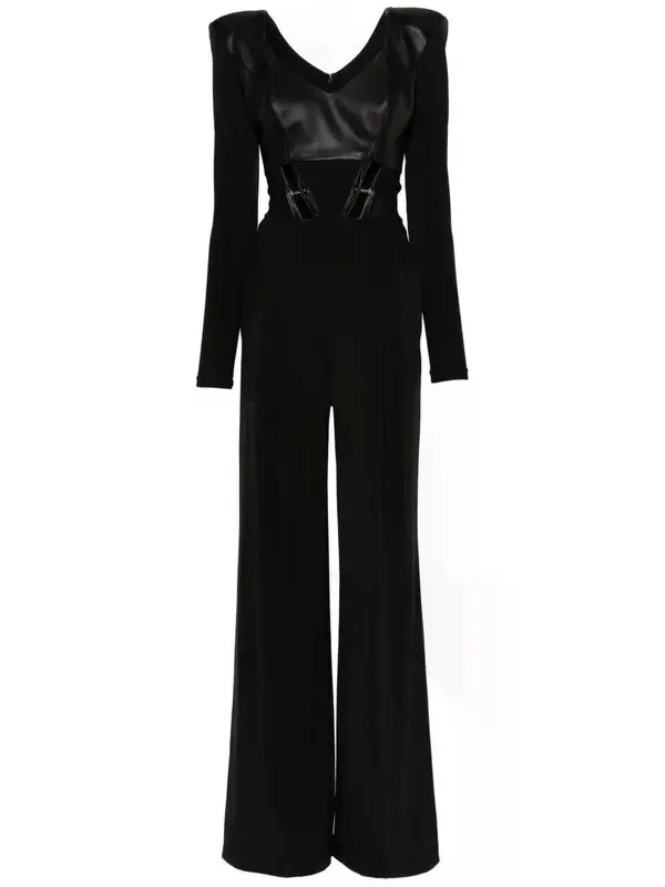 MITILIANE COUTURE Panelled Jumpsuit With Piercing Detail - Black