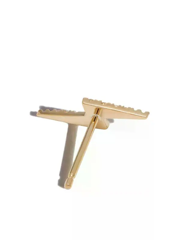 MARIA TASH 18kt Yellow Lightning Bolt Diamond Earring