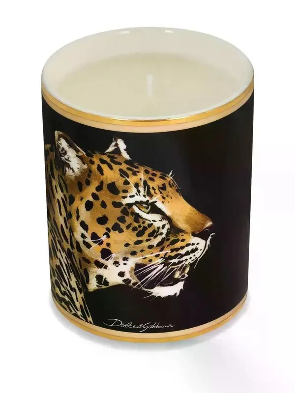 DOLCE & GABBANA CASA Leopard-print Scented Candle