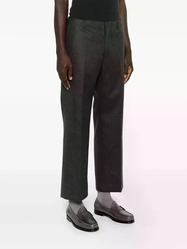 Prada Flannel Wool Straight-leg Trousers