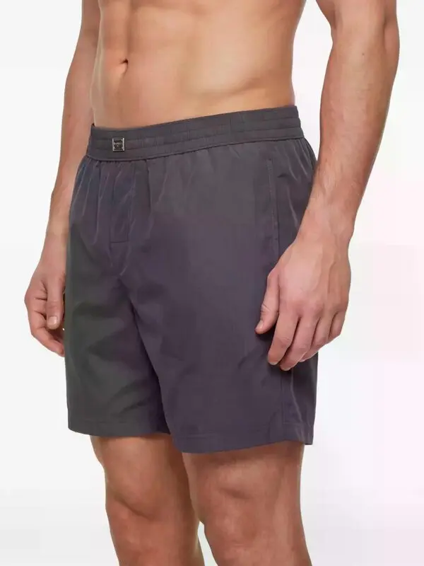 Dolce & Gabbana Logo-plaque Swim Shorts - Blue