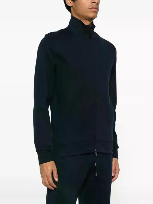 Canali Zip-up Sweatshirt - Blue