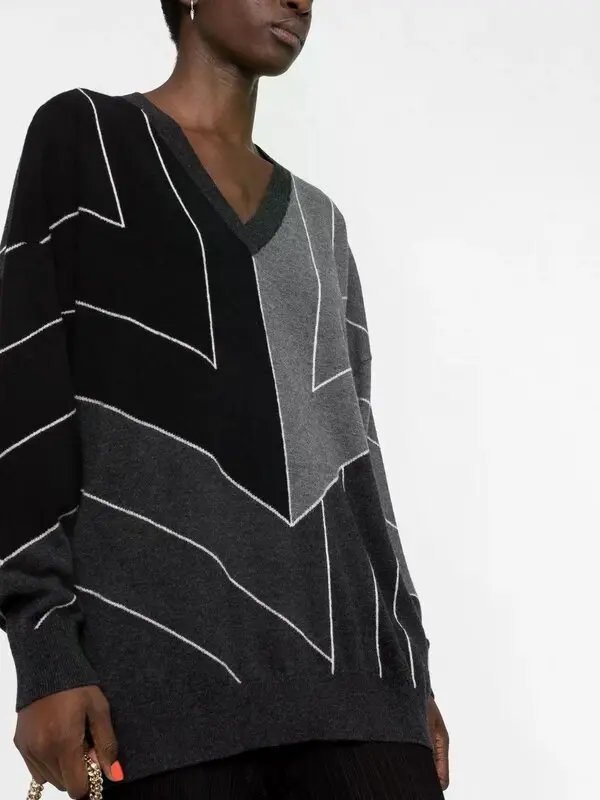 Stella McCartney Stripe-print V-neck Jumper