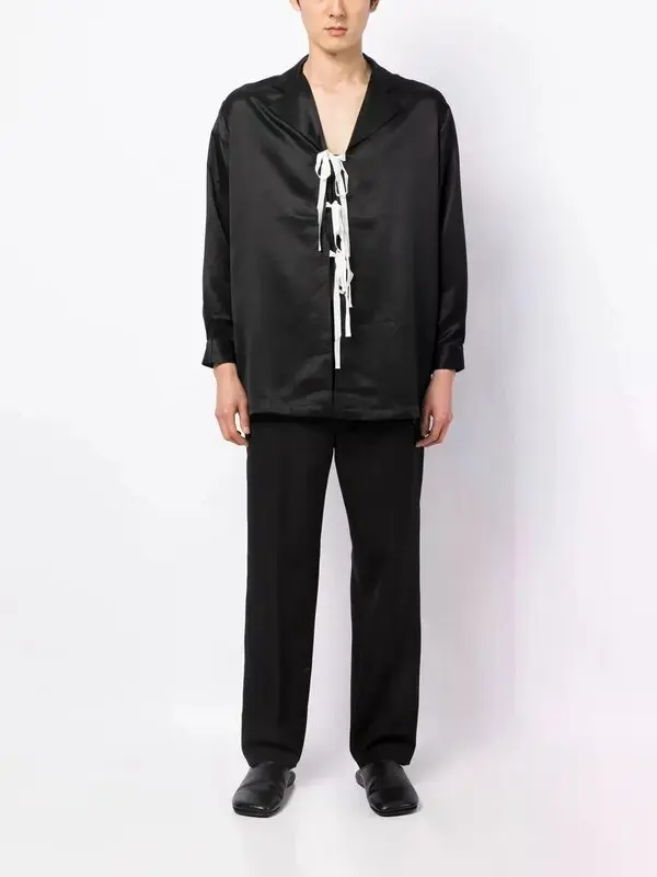 BODE Silk Tie-fastening Shirt