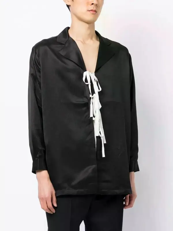 BODE Silk Tie-fastening Shirt