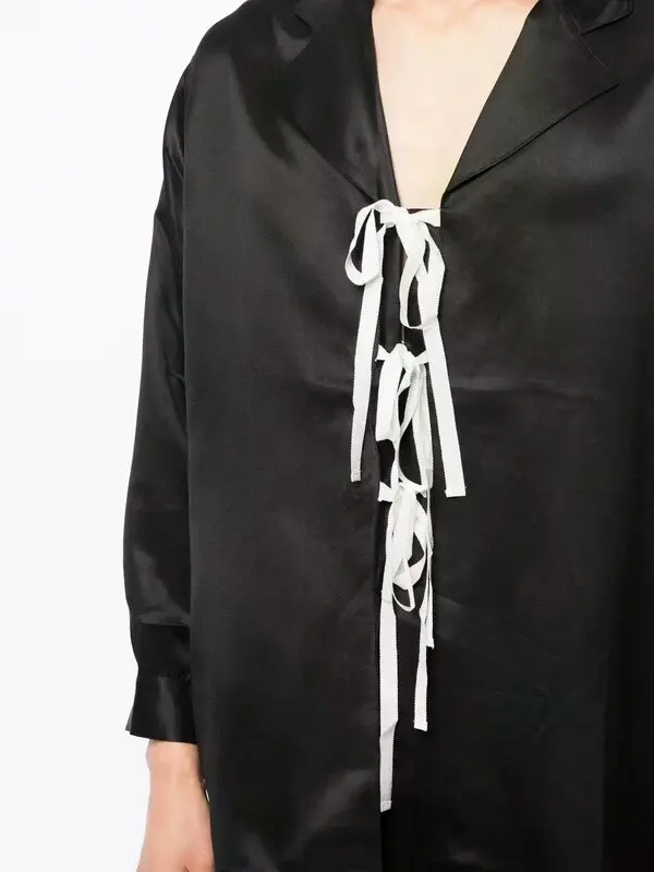 BODE Silk Tie-fastening Shirt
