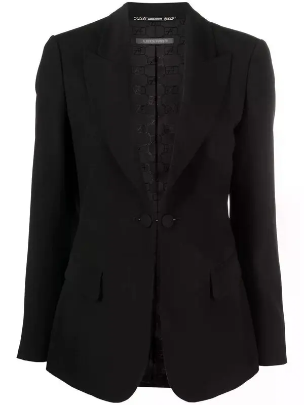Alberta Ferretti Single-breasted Blazer - Black