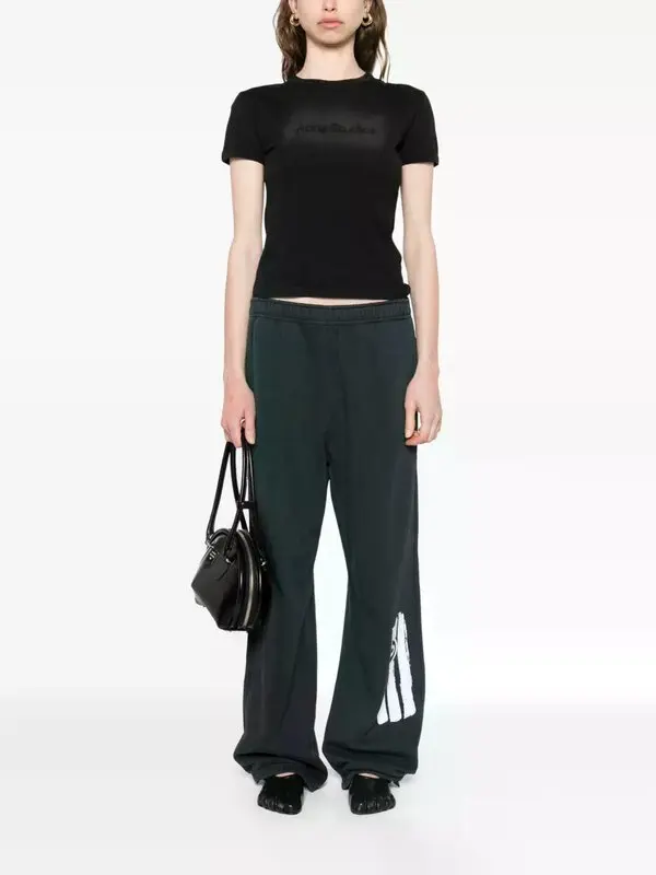 MAISON MARGIELA Anthracite Track Pants With Signature Logo