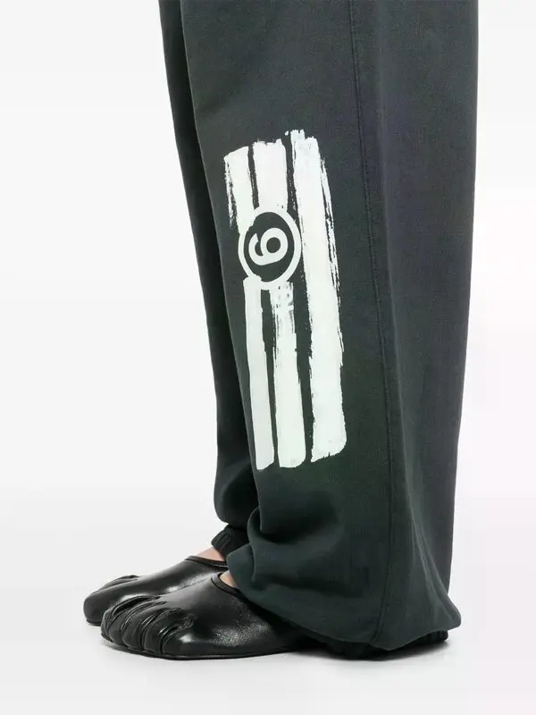 MAISON MARGIELA Anthracite Track Pants With Signature Logo