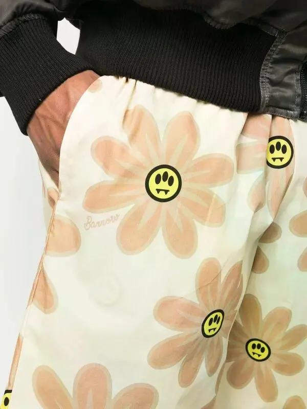 BARROW Floral-print Cotton Shorts