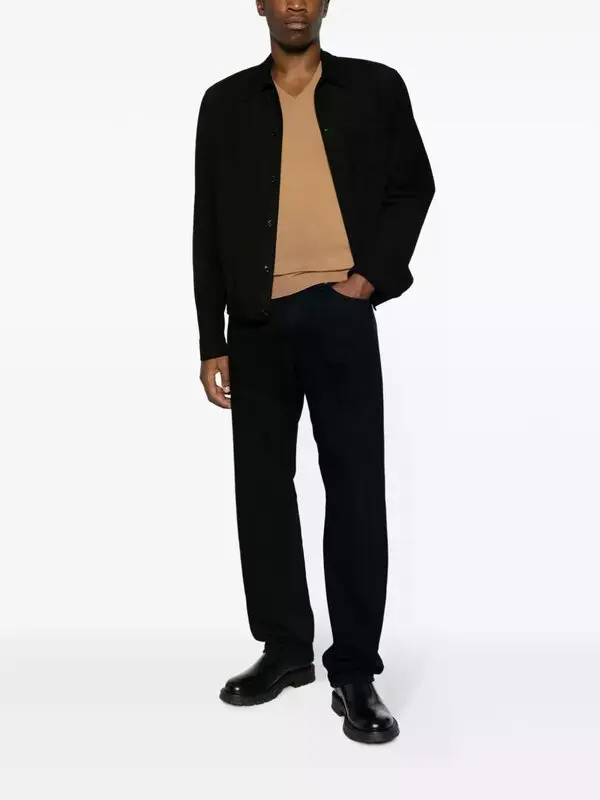 John Smedley V-neck Fine-knit Jumper - Brown