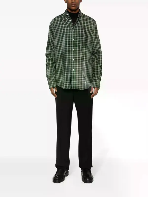 Givenchy 4g Motif-embroidered Checked Shirt