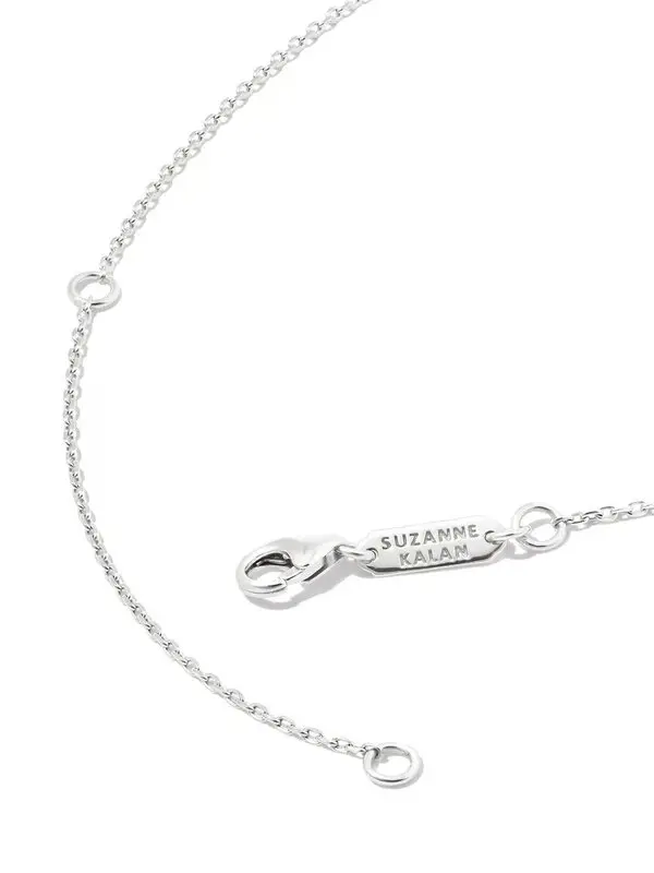 SUZANNE KALAN 18kt White Gold Sapphire And Diamond Necklace - Blue
