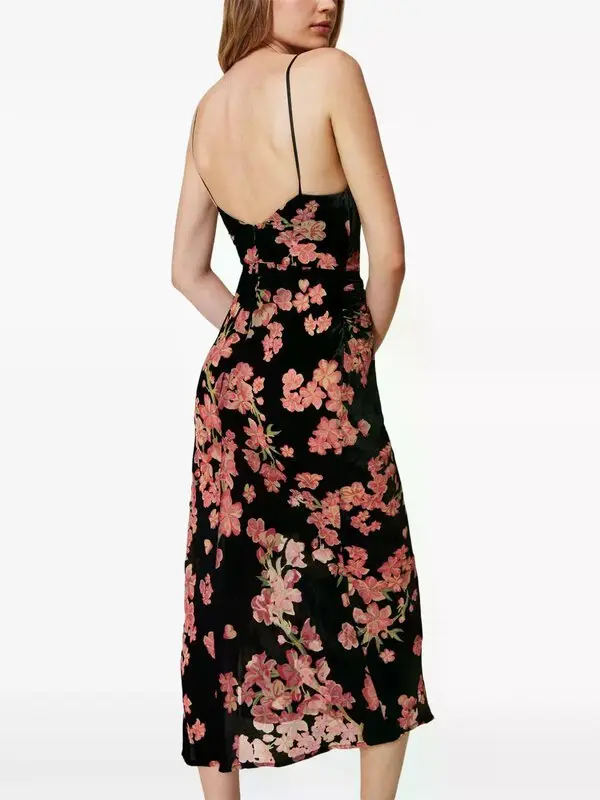 TWINSET Floral Velvet Slip Dress