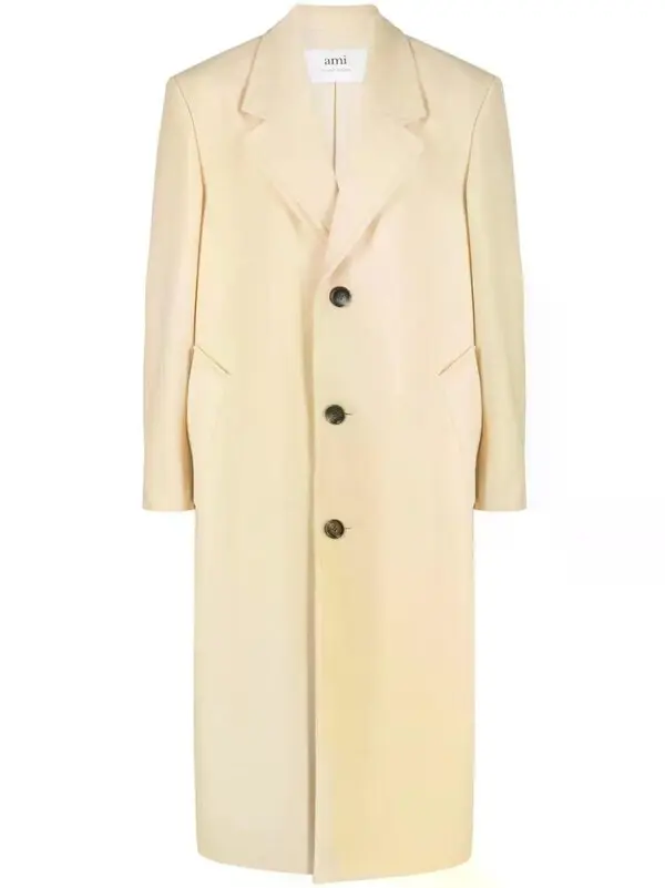 AMI Paris Single-breasted Virgin Wool-blend Coat