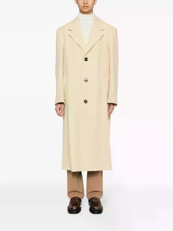 AMI Paris Single-breasted Virgin Wool-blend Coat
