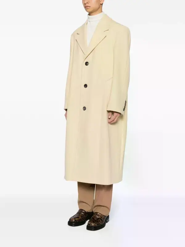 AMI Paris Single-breasted Virgin Wool-blend Coat
