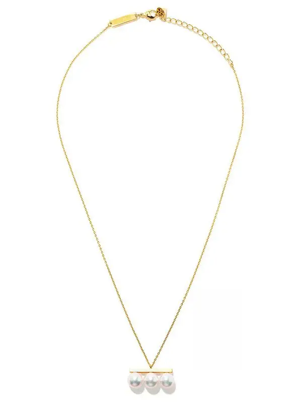TASAKI 18kt Yellow Akoya Pearl Balance Neo Pendant Necklace - Gold