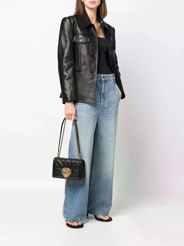 Dolce & Gabbana Medium Devotion Quilted Shoulder Bag - Black