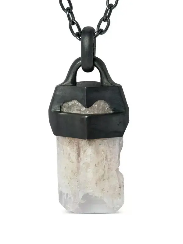 PARTS OF FOUR Oxidized Sterling Silver Talisman Necklace - Neutrals