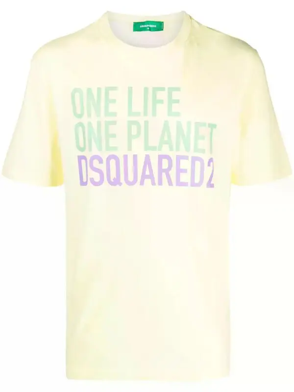 Dsquared2 Logo-print Round-neck T-shirt - Yellow