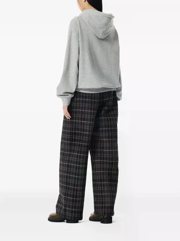 STUDIO TOMBOY Tartan Check-pattern Wide-leg Trousers