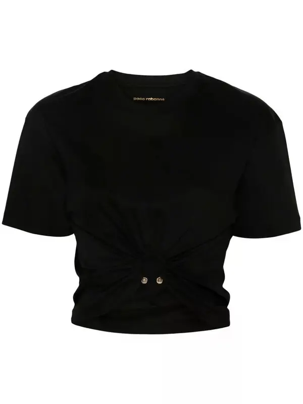 Rabanne Ring-embellished T-shirt - Black