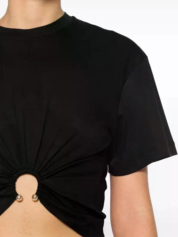 Rabanne Ring-embellished T-shirt - Black