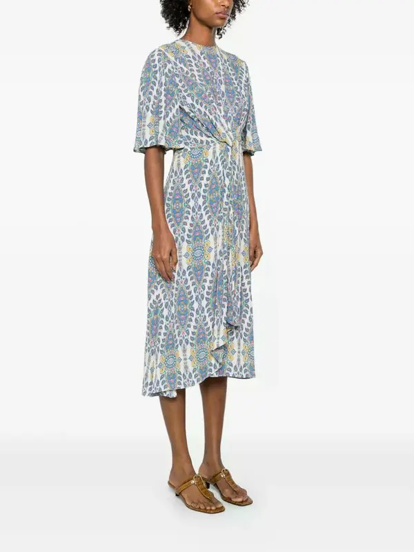 Etro Printed Midi Dress - Neutrals