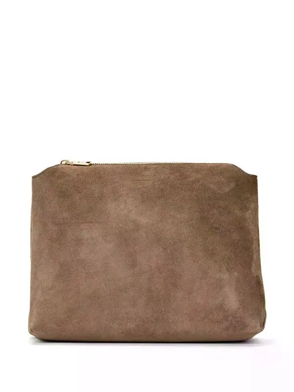 Khaite Lina Suede Cross Body Bag - Neutrals