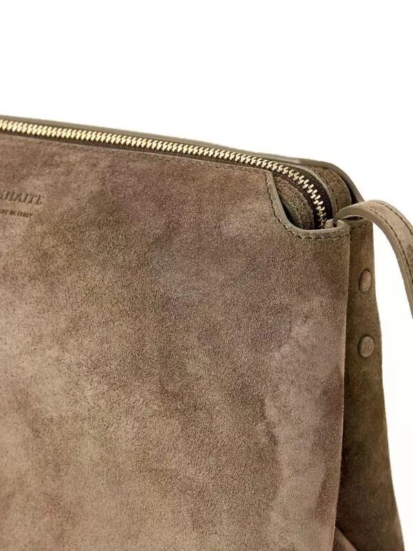 Khaite Lina Suede Cross Body Bag - Neutrals