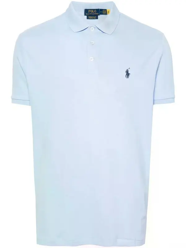 Polo Ralph Lauren Polo-pony-motif Polo Shirt - Blue